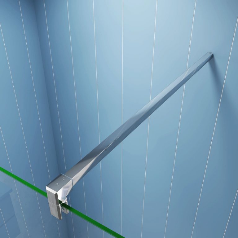 Wetroom Glass Panel+Return Panel, Wall Profile & Support Bar